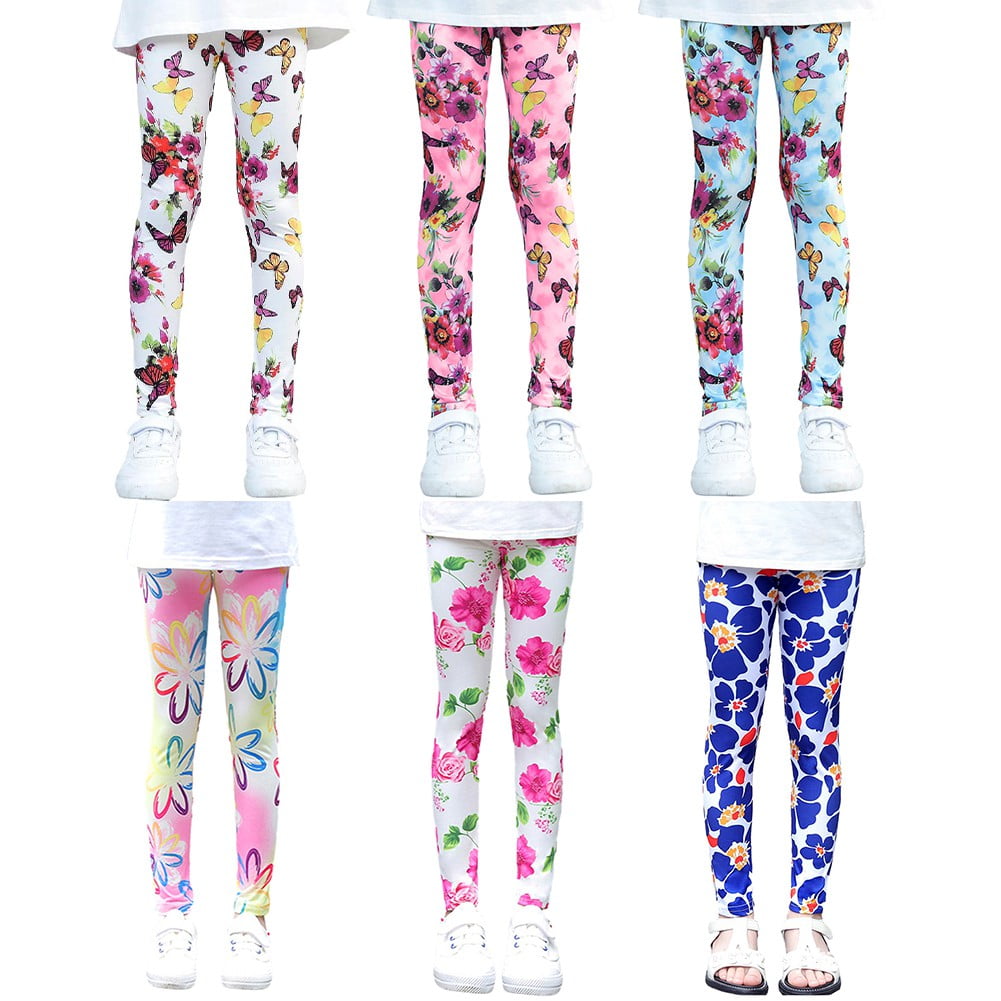 Popvcly Leggings for Girls Soft Comfortable Leggings for Kids in 1t to ...