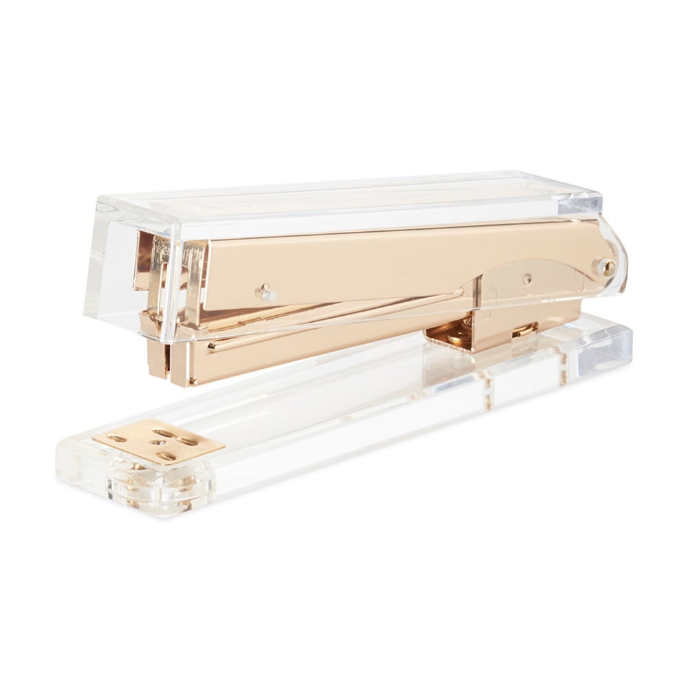 OnDisplay Luxe Acrylic Clear and Metallic Gold Stapler - Walmart.com