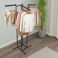 4 Way Clothing Display Rack with Straight Arms 4 Way Adjustable ...