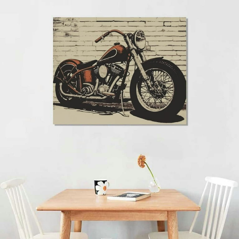Vintage Motorcycle Wall Art