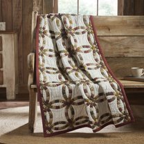 VHC Brands My Country Quilted Throw 50x60, Bedroom and Living Room ...