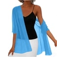 HOMBOM Womens Kimonos Sheer Lightweight Cardigan Boho 3/4 Sleeve Beach ...