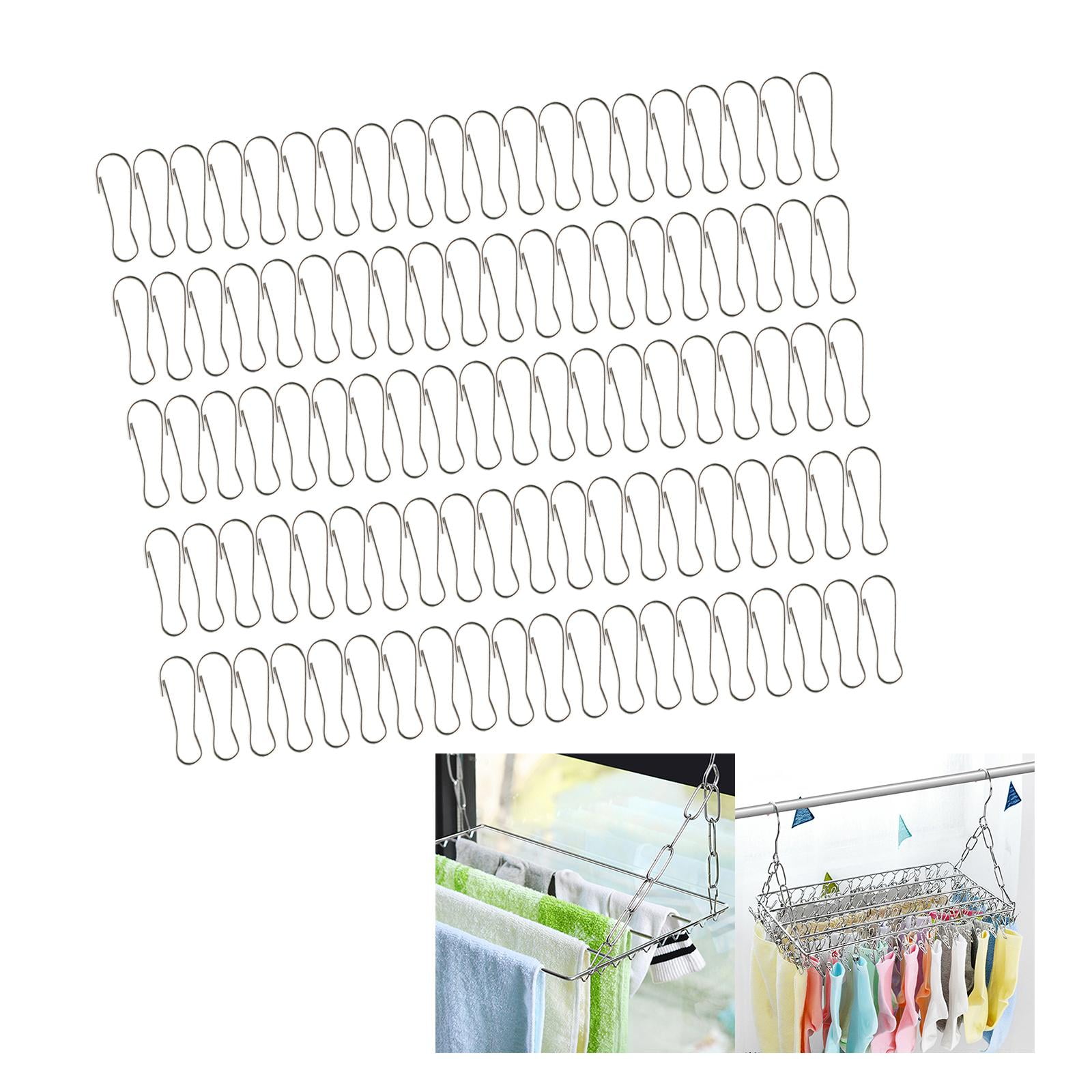 100 Pieces Gourd Clip Stainless Key Chain Clip Durable Hook Gourd ...