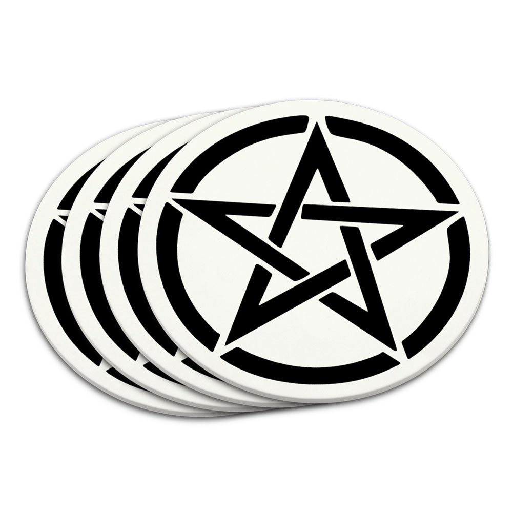 Pentagram Pentangle Star Wiccan Witch Coaster Set - Walmart.com