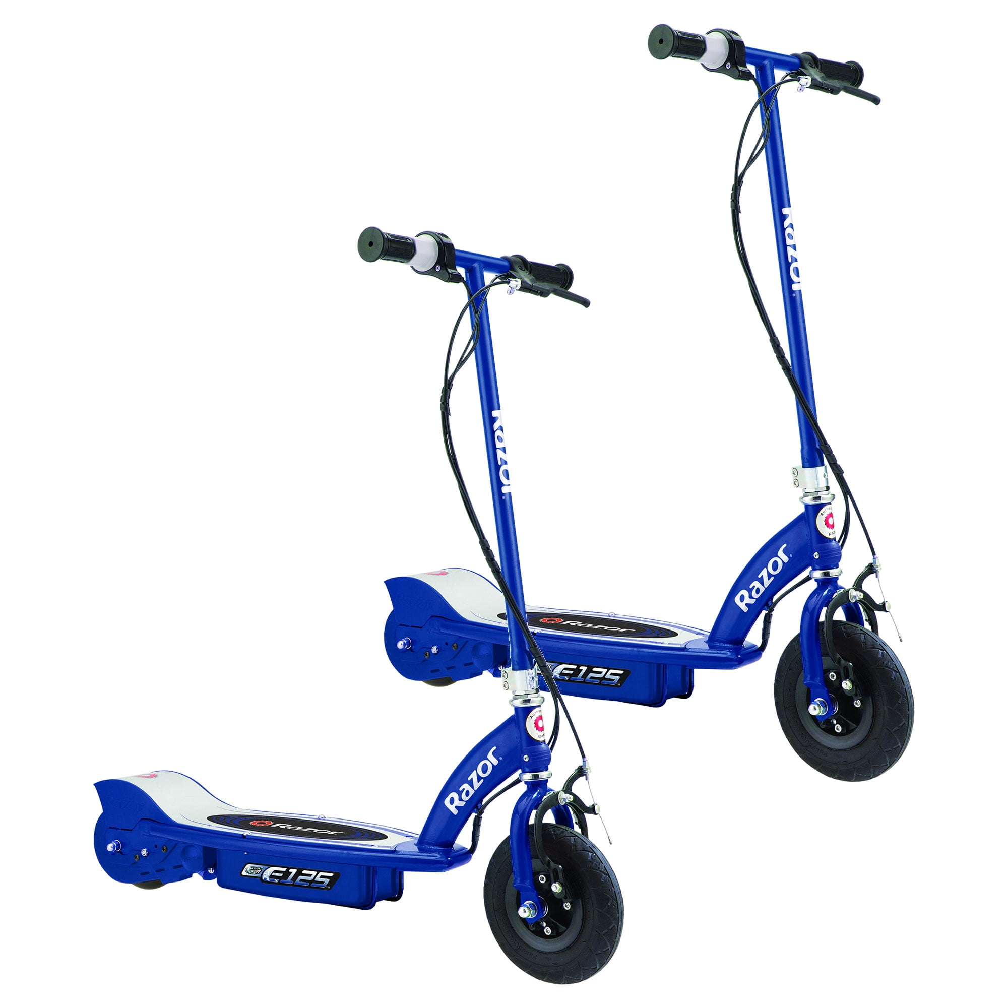 Razor E125 24V Motorized Battery Powered Electric Scooter, Blue (2 Pack ...