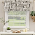 2 Pack Linear Maze Valance for Window Modern Abstract Art Architectural ...