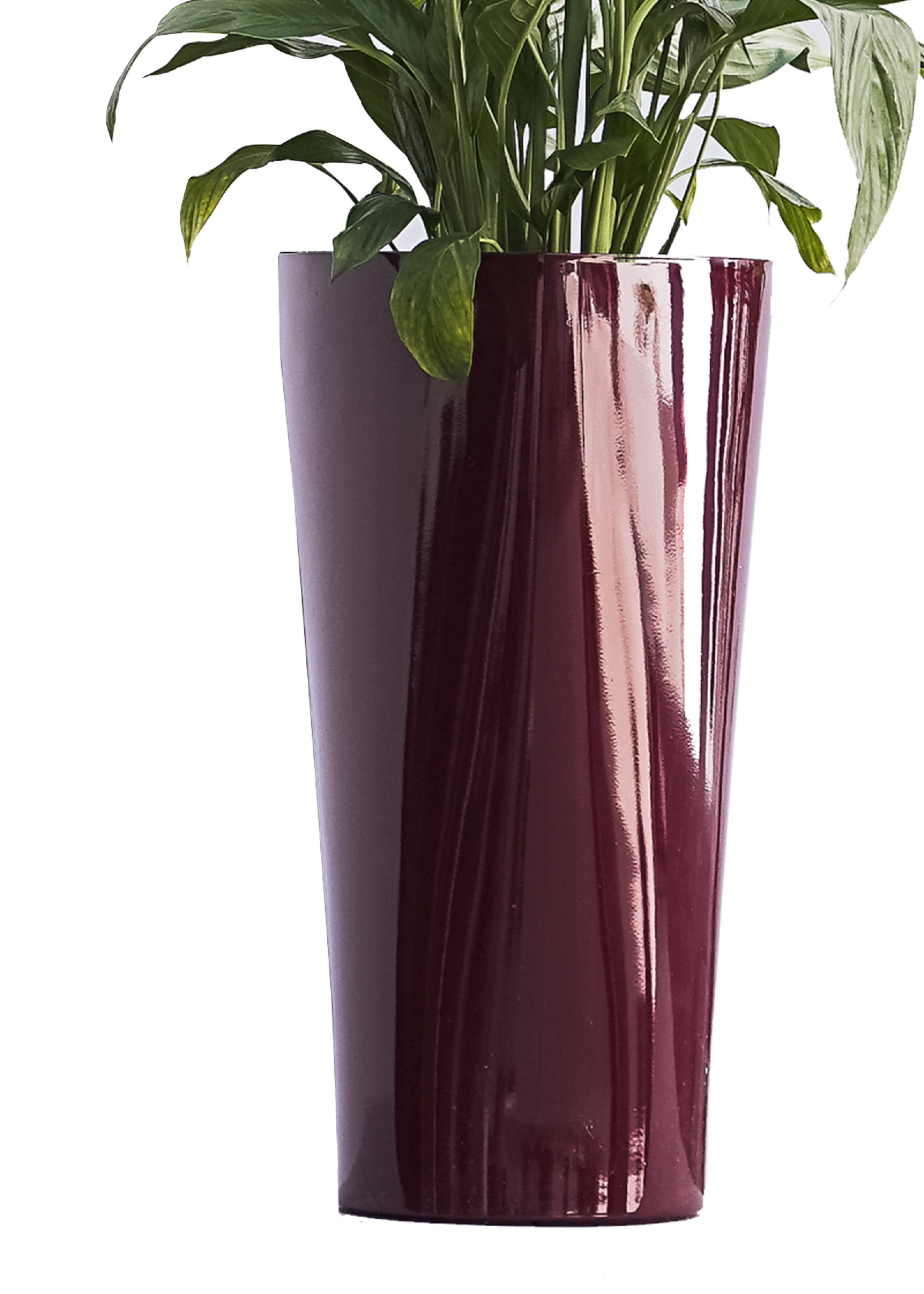 XBrand 22.4" H Red Plastic Self Watering Indoor Outdoor Triangle ...