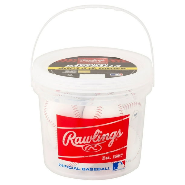 Rawlings Official League Recreational Grade Baseballs, Bucket of 8 ...