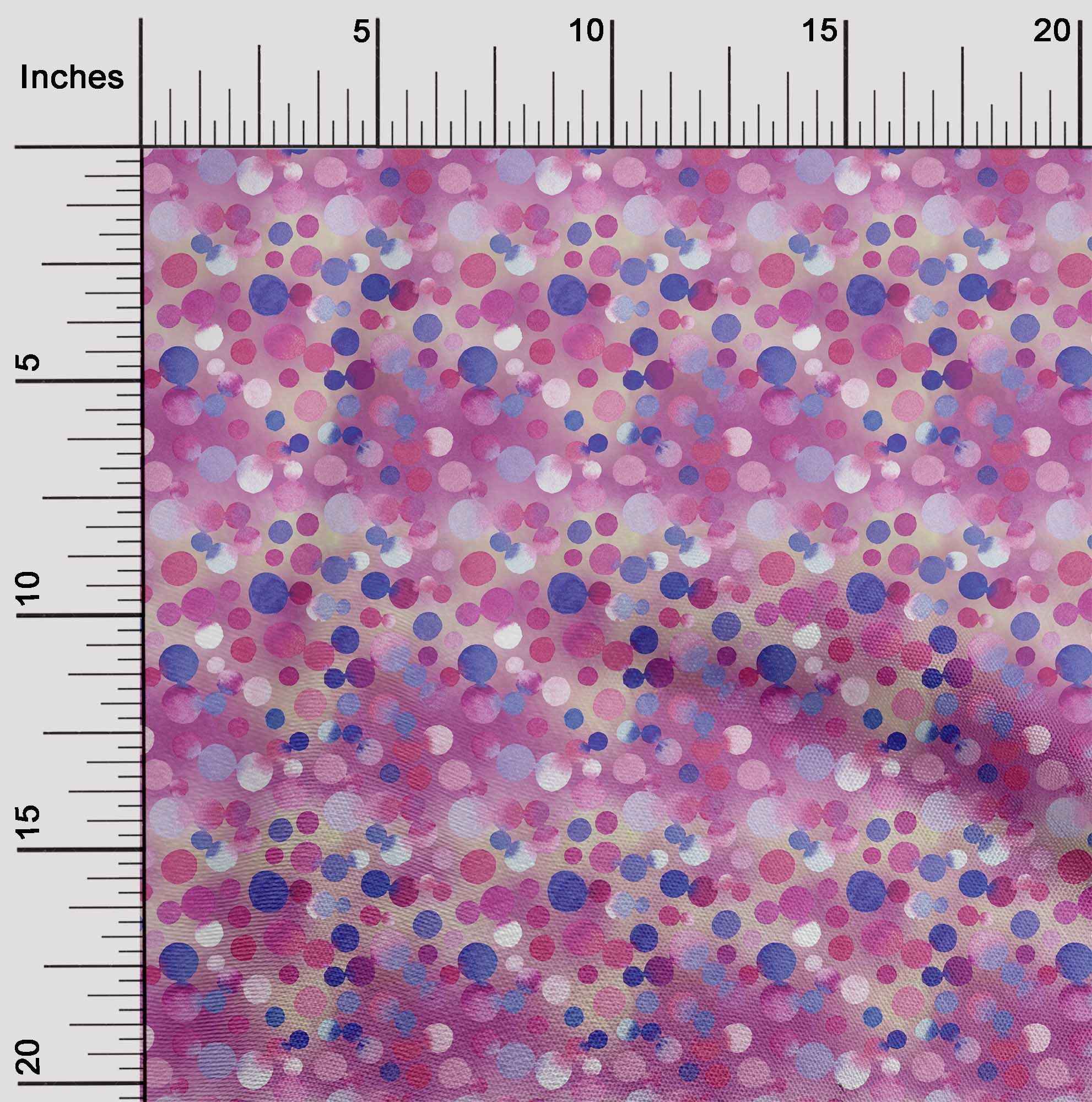 oneOone Cotton Poplin Pink Fabric Texture & Colorful Dots Dress ...