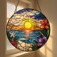 Coastal ocean themed window art, sea inspired suncatcher for decorative ...