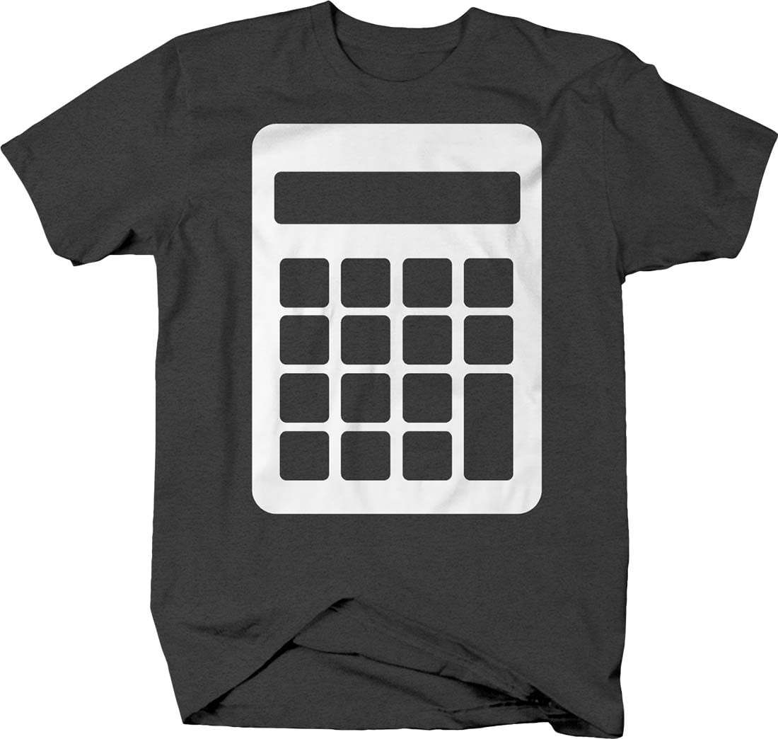 Calculator Math Numbers Equations Calculate Graphic Shirts Xlarge Dark ...