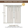 ANYWAY.GO Sheer Curtains 72 Inch Length 2 Panels, Light Filtering Soft ...