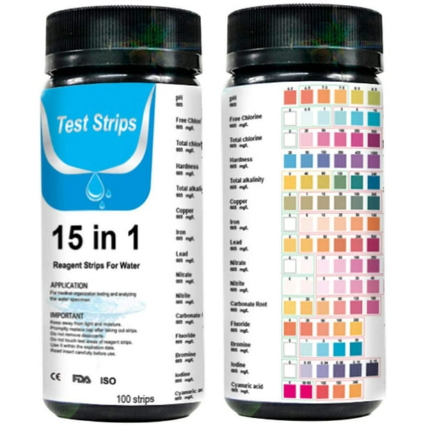 Spa Test Strips for Hot Tubs 15 in 1 Drinking Water Test Kit Strips ...