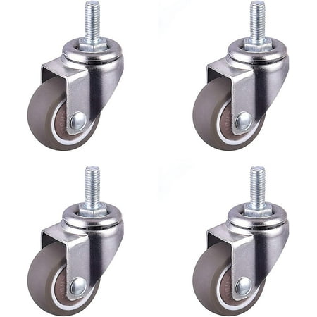 Heavy Duty Rubber Threaded Stem Swivel Caster Chair Casters Replacement ...