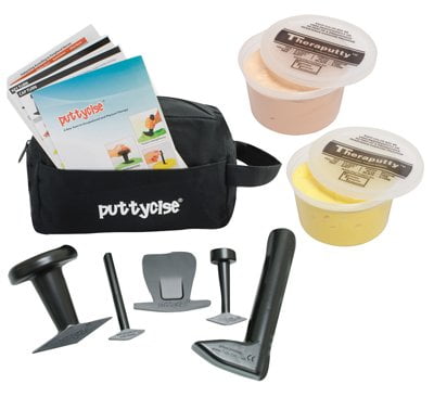 Puttycise 5-piece tool set w/carry bag, manual, and 2 1lb yellow and 2 ...