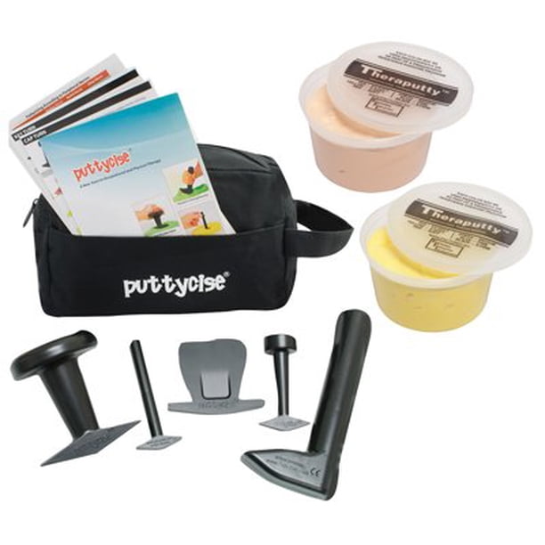 Puttycise 5-piece tool set w/carry bag, manual, and 2 1lb yellow and 2 ...