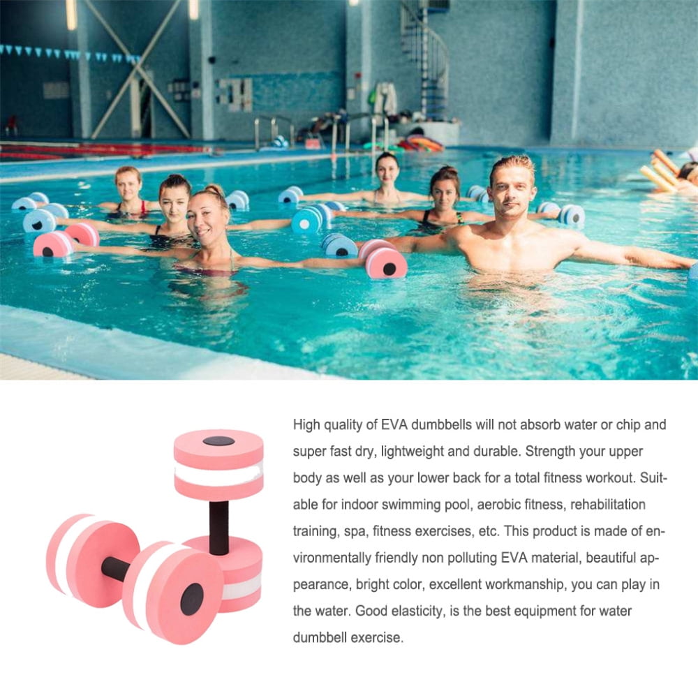 Pool Swimming EVA Barbell High-Density Dumbbell Set for Water Workout ...