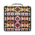Aztec Geometric Abstract Pattern 3 Ring Binder Bag Zipper Binder ...