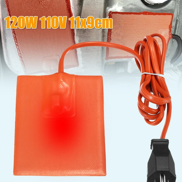 110V Car Engine Heater Oil Pan Tank Heater Silicone Rubber Pad Heater ...