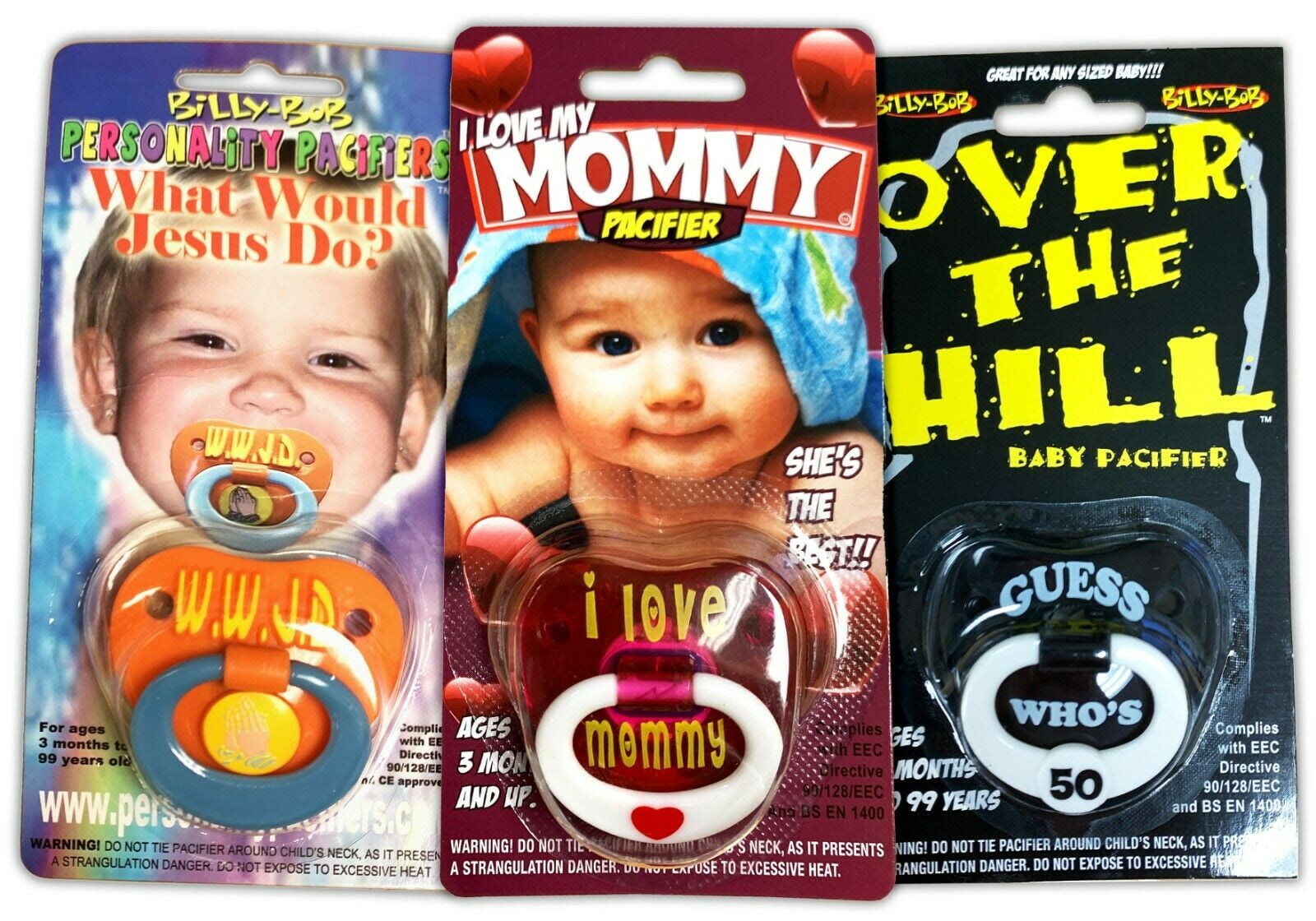 3 Pack Funny Baby Toddler Orthodontic Pacifiers Novelty Joke Dummy Gift ...