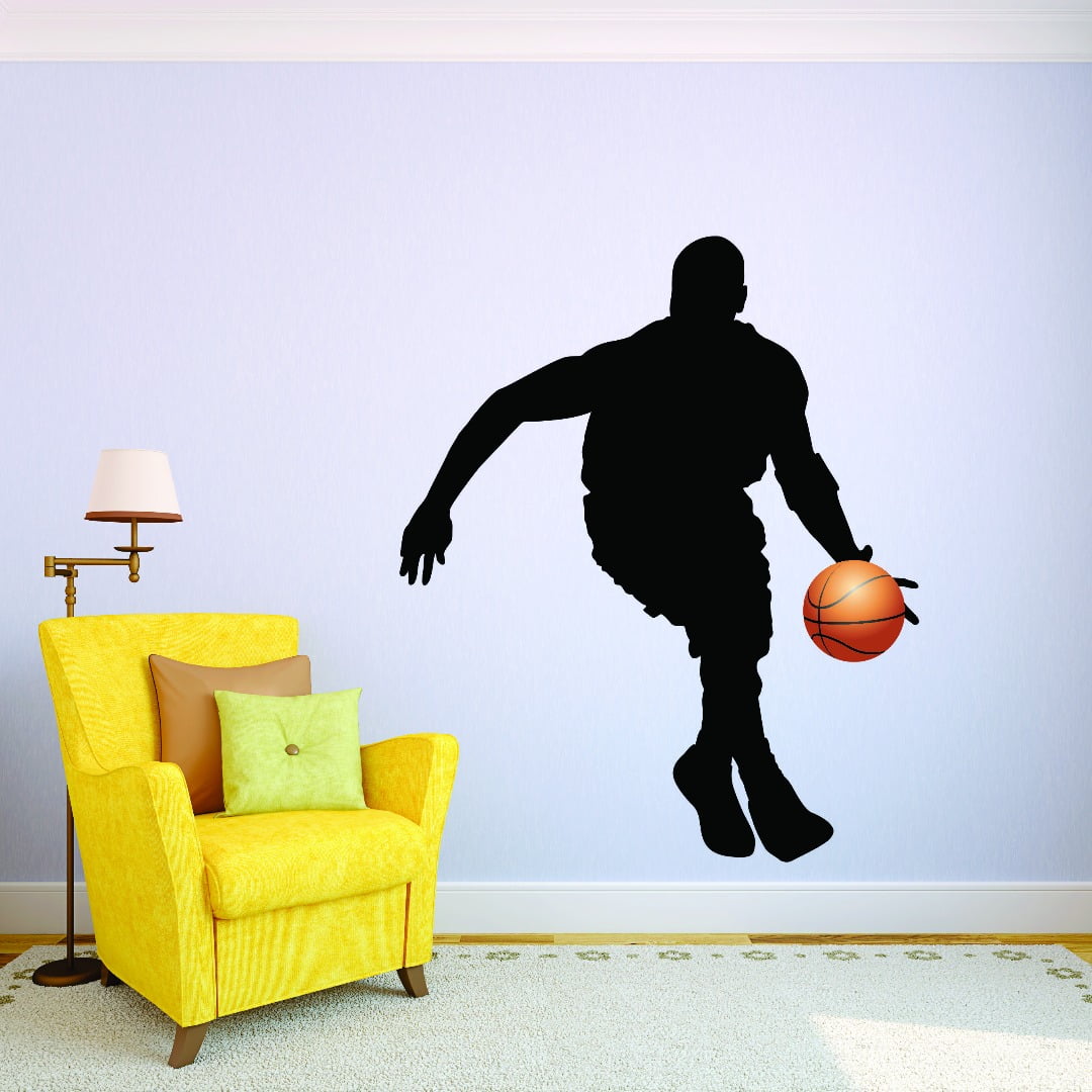 Custom Wall Decal - Peel & Stick Sticker : Basketball Player Sports ...