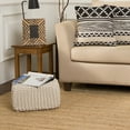 REDEARTH · Cube Low Pouf Foot Stool Ottoman - Hand Knitted Poof - Cord ...