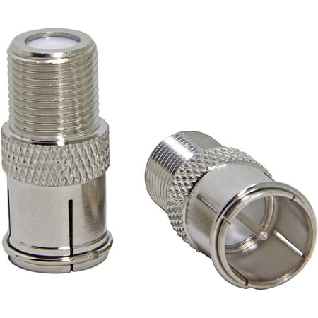 Coax Quick Connect, 2-Pack LZMY F Type Male to Female Push on Connector ...
