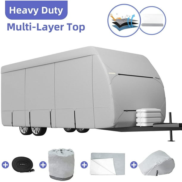 Upgraded RV Cover Travel Trailer Camper Cover 4-Layers RV Trailer Cover ...