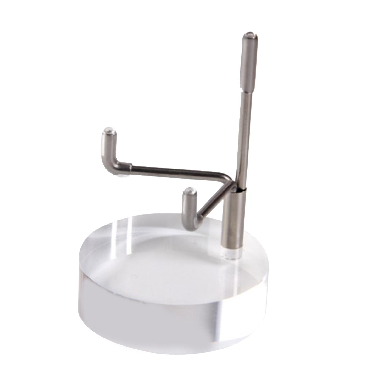 Set of 1 Clear Acrylic Display Stand Holder rack and shelf Round Base ...