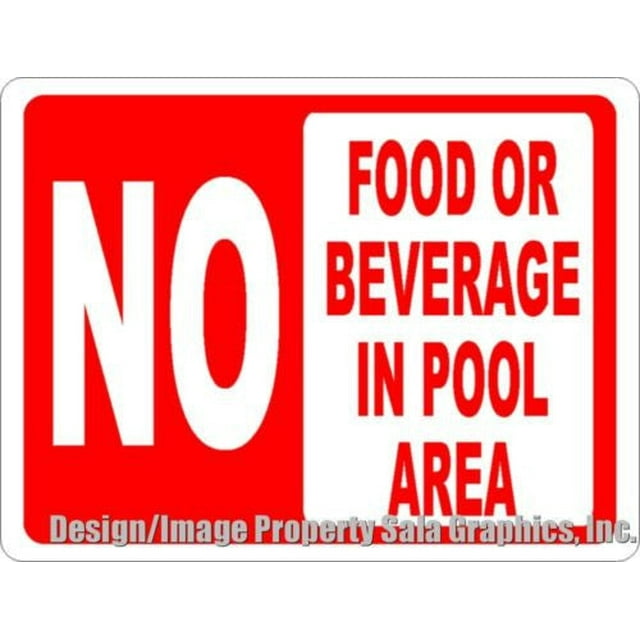 No Food or Beverage in Pool Area Sign. - Walmart.com