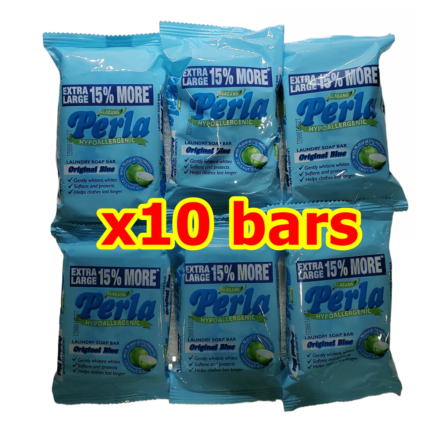 Perla Original Blue Laundy Bar 110grams x 10 bars - Walmart.com
