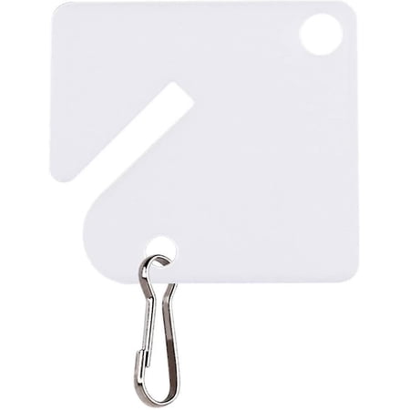 60 Pcs Key Tags Blank Plastic Upgrade Round Split Ring Durable Key ...