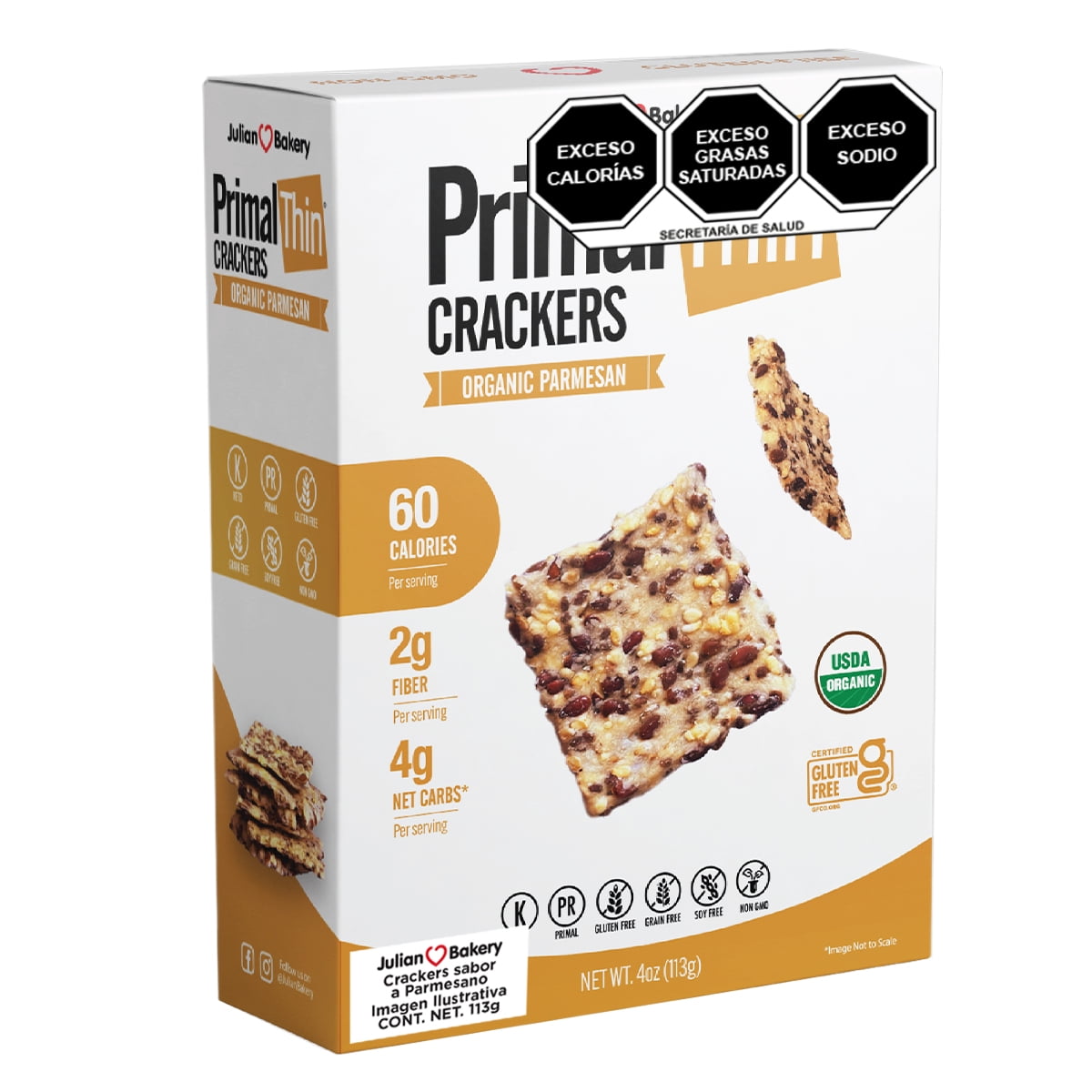 Julian Bakery | Crackers Parmesano | Galleta Nutritiva | Crujiente ...
