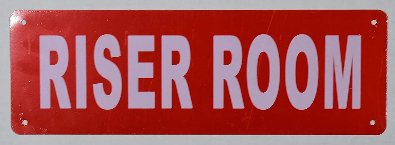 Riser Room Sign (Aluminium,Reflective !!!, RED 4x12) (ref-2201 ...