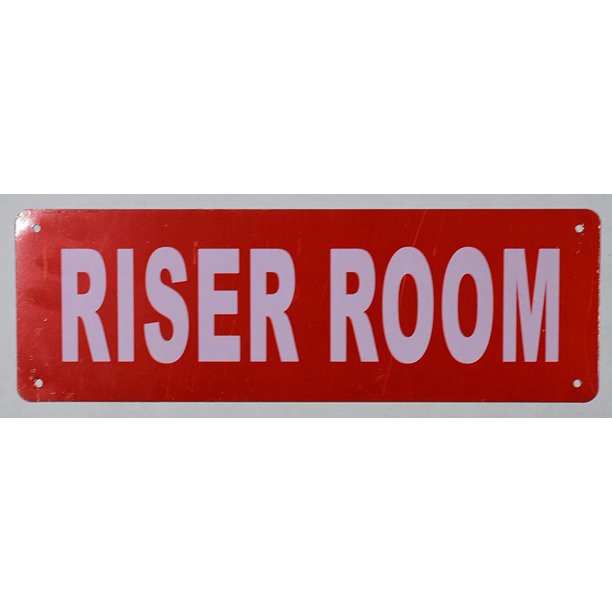 Riser Room Sign (Aluminium,Reflective !!!, RED 4x12) (ref-2201 ...