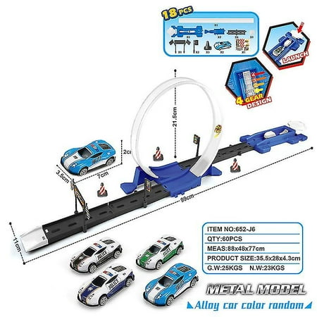 New Stunt Speed Double Car Wheels Model Racing Track Diy Assembled Rail ...