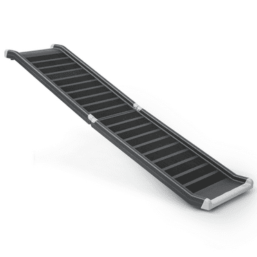 TRIXIE Foldable Non-Slip 62" Long Plastic Pet Ramp, Black, 200 lb Limit ...