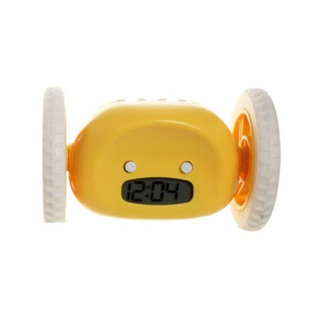 Running robot alarm clock LCD Screen Display Plastic Clock Moving ...