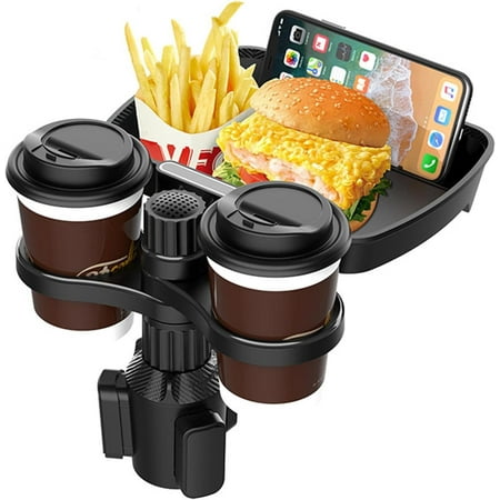 Cup Holder Tray for Car, 360 Degree Adjustable Car Trays for Eating ...