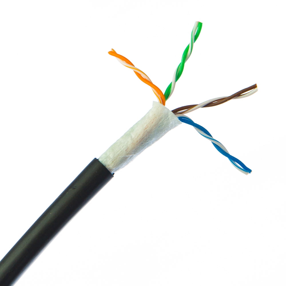 Cable Central LLC Direct Burial/Outdoor Cat5e Black Solid Copper ...