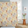 Bathroom Shower Curtain Autumn Leaves Orange Gradient Leaf Waterproof ...