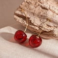Anchor Red Resin Gradient Cherry Earrings Fashion Sweet Internet ...