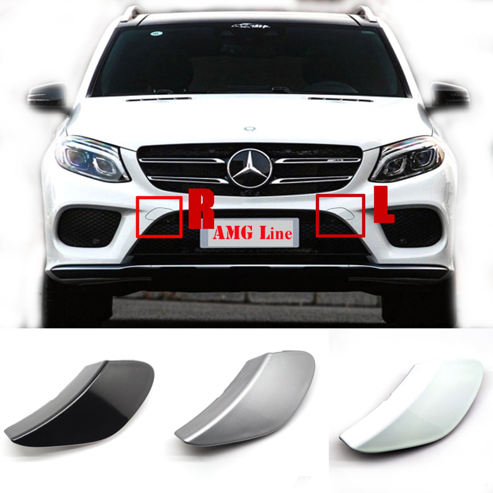 Trimla Front Pair 2pcs Covers Fit 15-19 Mercedes Benz W292 X166 ML GLE ...
