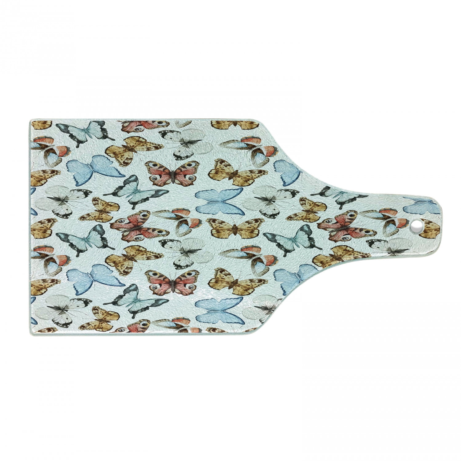Butterfly Cutting Board, Various Colorful Butterflies Watercolor Style ...