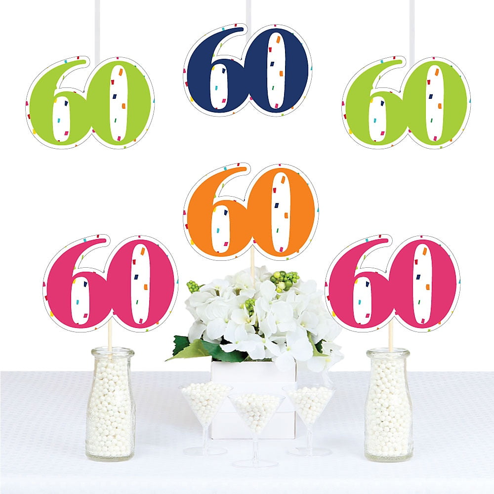 60th Birthday Cheerful Happy Birthday Thirty Shaped Decorations DIY Colorful Sixtieth 60th-birthday-cheerful-happy-birthday-thirty-shaped-decorations-diy-colorful-sixtieth