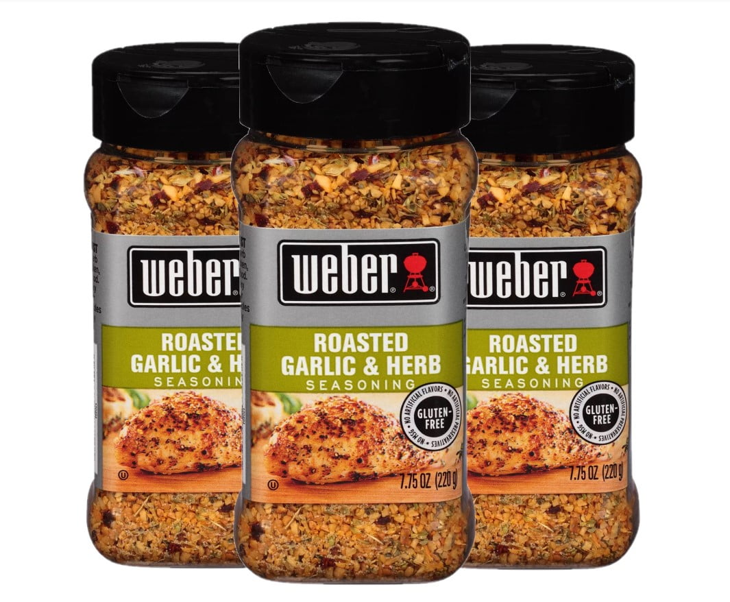 3 Pack | Weber Roasted Garlic and Herb Seasoning (7.75 oz.) - Walmart.com