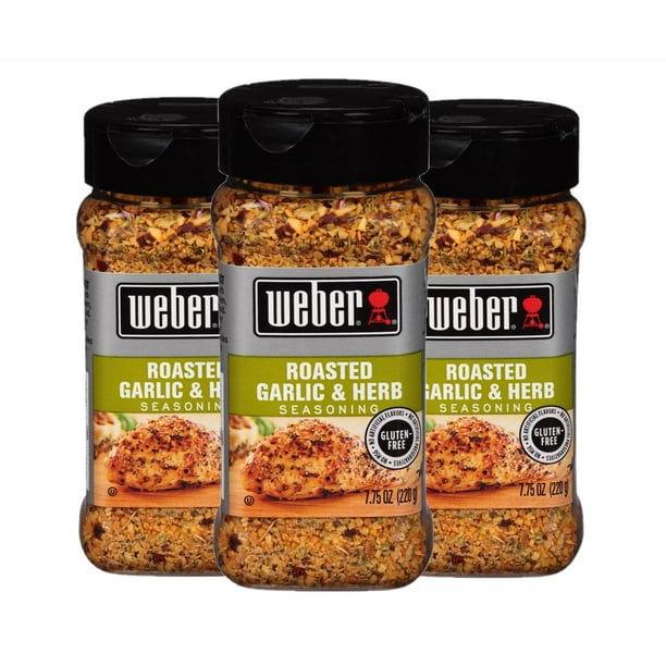 3 Pack | Weber Roasted Garlic and Herb Seasoning (7.75 oz.) - Walmart.com