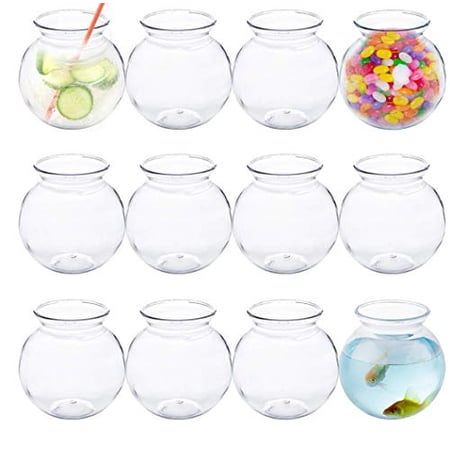 Plastic Fish Bowl 16 oz (12 Count) 4 Inch Fishbowl - Plastic Ivy Bowls ...