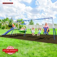 Backyard Discovery Tucson Cedar Wooden Swing Set - Walmart.com