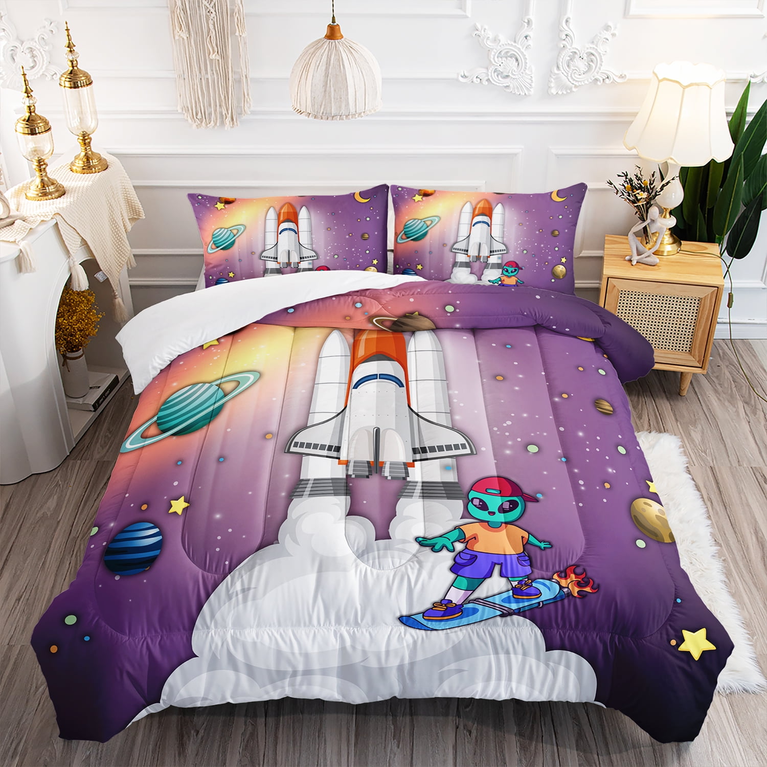 Hosima 3-Piece 3D Digital Printed Comforter Set,Cute Cartoon Characters ...